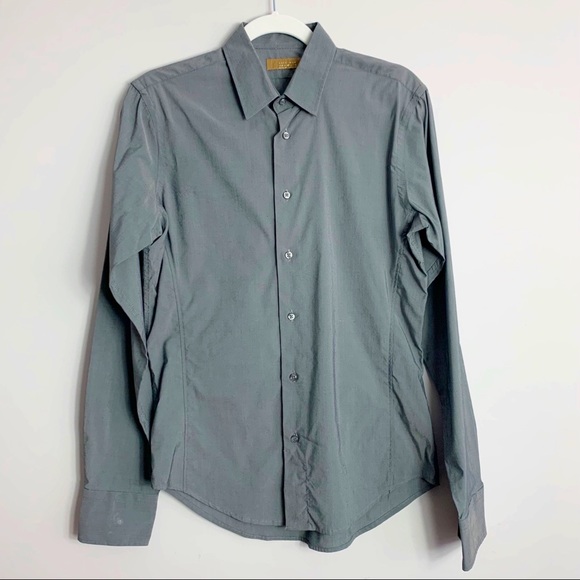 Zara | Shirts | Zara Man M Long Sleeve Button Down Gray Shirt | Poshmark